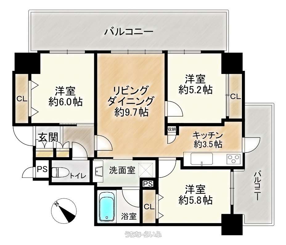 ミルコマンション上地グランド通り / 沖縄市上地2丁目 / 3LDK / 6階 / 18.8万円の賃貸マンション | 沖縄の不動産情報 【うちなーらいふ】 (r-6533-2250907-0222)