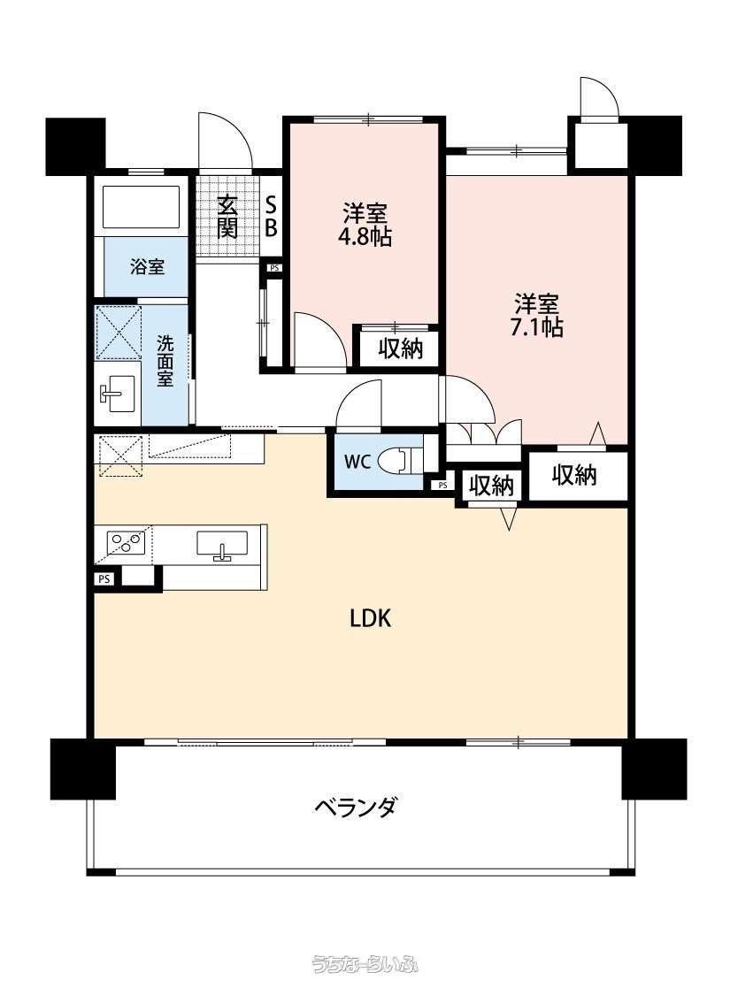 ベアーズコート桑江サンライフ 8--号 / 北谷町桑江1丁目 / 68.15m² / 20.61坪 / 2LDK / 3,750万円の売買マンション | 沖縄の不動産情報 【うちなーらいふ ...