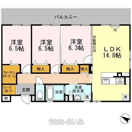 casaてぃんがーら 105号 / 北谷町桑江1丁目 / 3LDK / 1階 / 15.3万円の賃貸マンション | 沖縄の不動産情報 【うちなーらいふ】 (r-7214-2250812-0682)