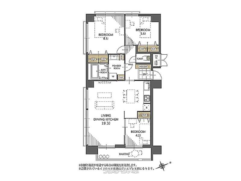 ライオンズマンション泊[6F] / 那覇市泊1丁目 / 80.82m² / 24.44坪 / 3LDK / 2,890万円の売買マンション | 沖縄の不動産情報 【うちなーらいふ】 (m ...